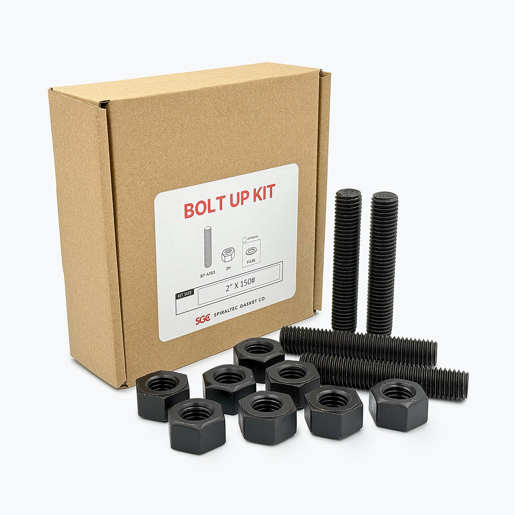 B7 Bolt-Up Kits for ASME/ANSI B16.5 Flange Size – Shop D&D
